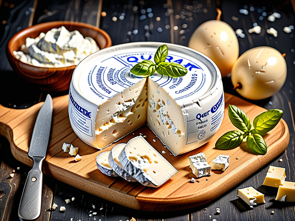 Delicious Quark Cheese Displayed with Fresh Herbs and Accompanying ...