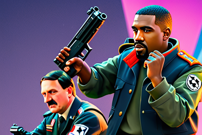 adolf hitler and kanye west having a fun time playing fortnite