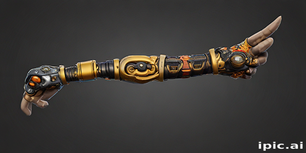 Futuristic Robotic Arm Design Featuring Intricate Mechanical Details ...