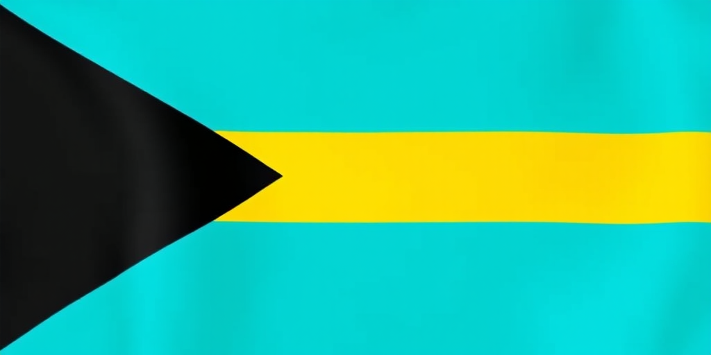 The Vibrant National Flag of The Bahamas Featuring Striking Colors and ...