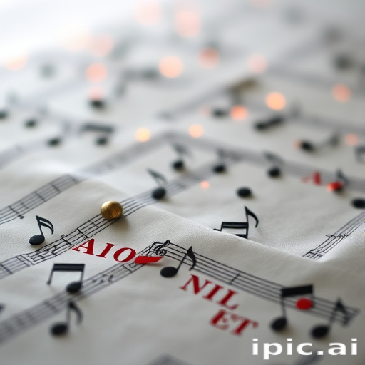 Beautiful Sheet Music with Colorful Notes and Soft Glowing Lights