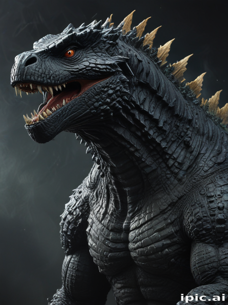 A Fierce and Majestic Creature: The Iconic Godzilla in Stunning Detail