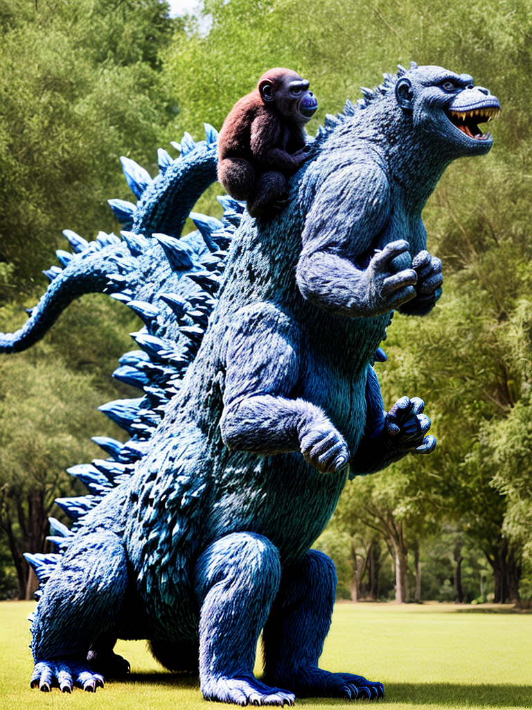 Godzilla with a monkey bazooka