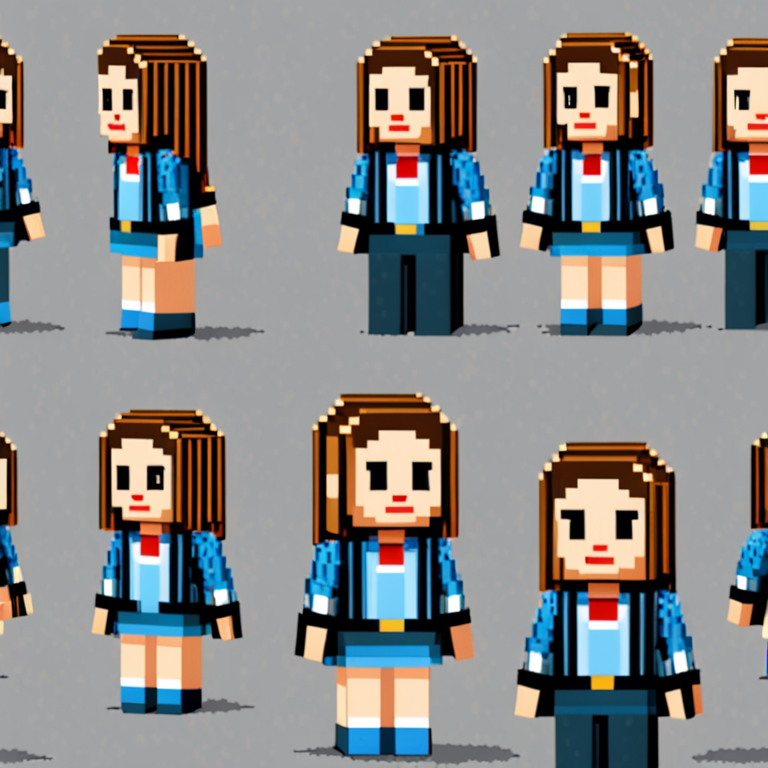 female pixel art
