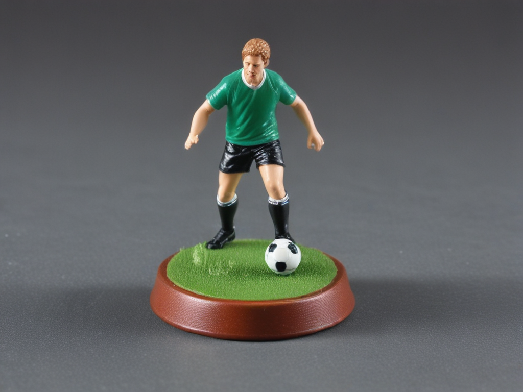Subbuteo style soccer player