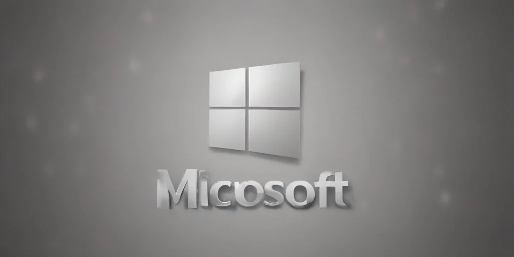 Modern Microsoft Logo Design Featuring a Sleek and Minimalist Aesthetic