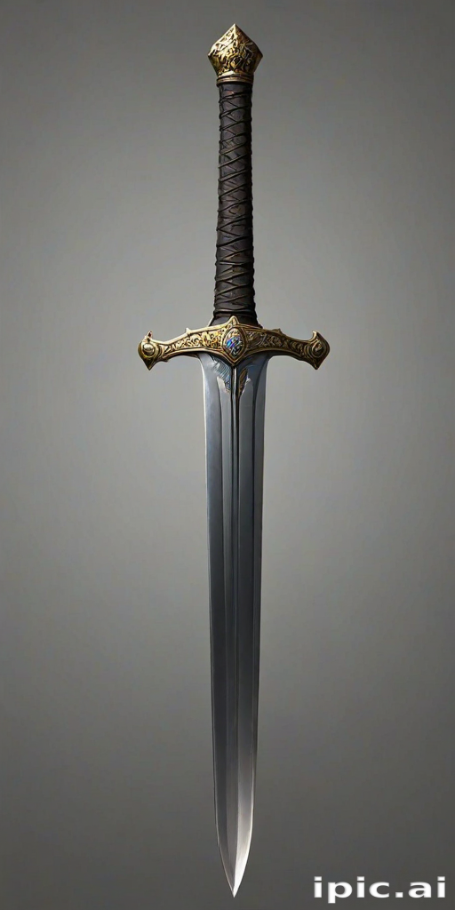 Exquisite Fantasy Sword with Intricate Designs and a Stunning Blade
