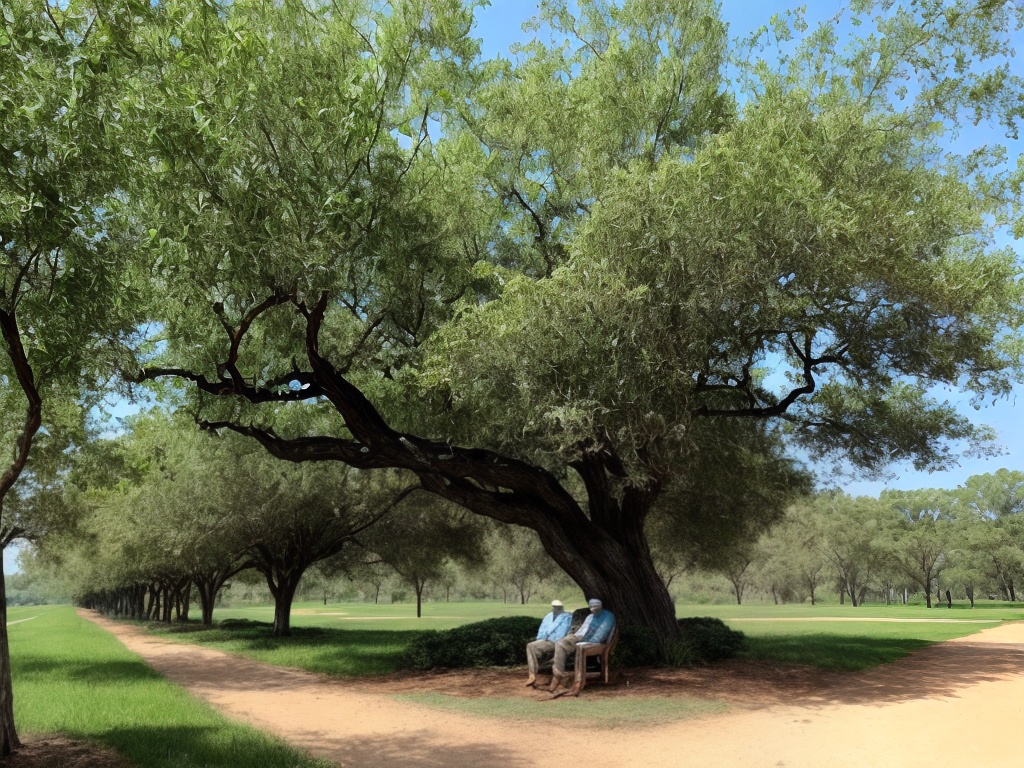 a tree with a women