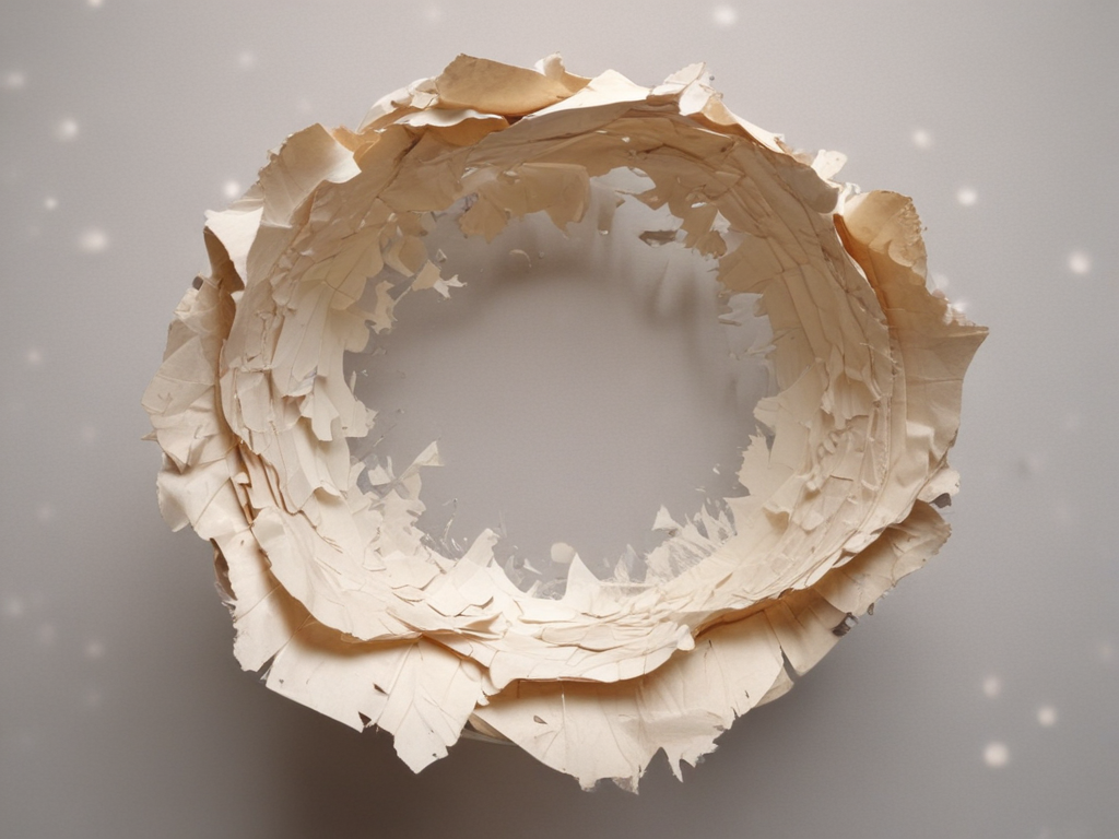 Intricate Circular Paper Sculpture Demonstrating Texture and Artistic ...