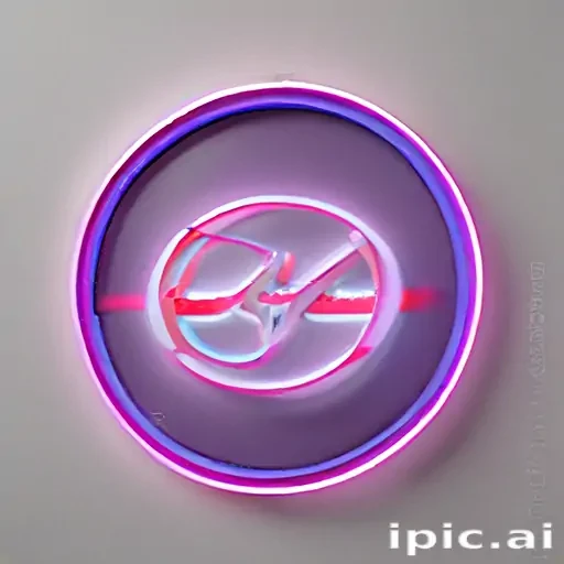 Colorful Neon Sign Displaying a Stylized Logo in Vibrant Lights