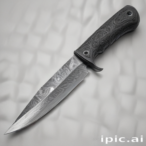 Intricately Designed Knife with a Beautifully Crafted Handle and Blade