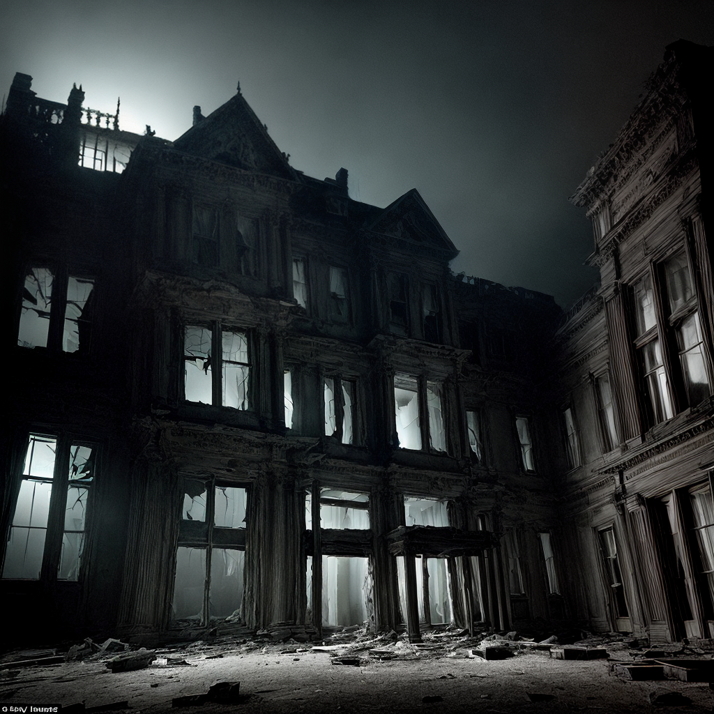 They stumble upon a desolate mansion, its windows shattered and the air ...