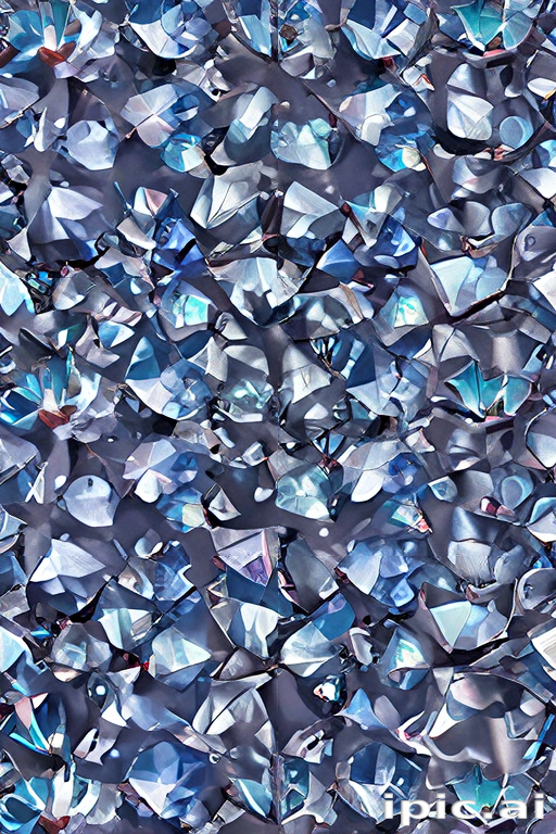 Sparkling Blue Gemstones Scatter Across a Shimmering Surface of Elegance