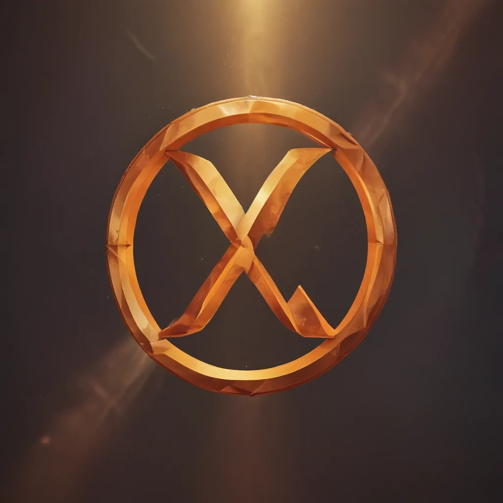 Illuminated Golden Symbol Representing Excellence and Innovation in Design