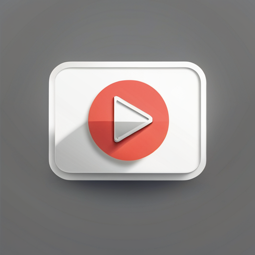 Stylish Play Button with Eye-Catching Red and White Design Elements