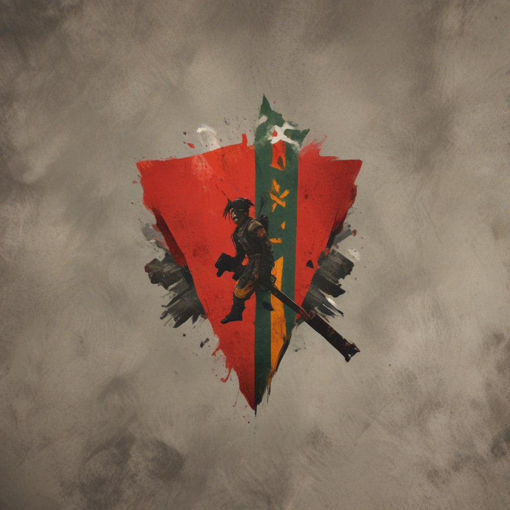 generate a Apex Legends wallpaper with the Lithuanian flag in it