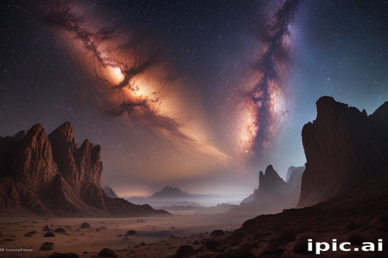 Exploring a Cosmic Landscape with Galaxies and Majestic Mountain Peaks