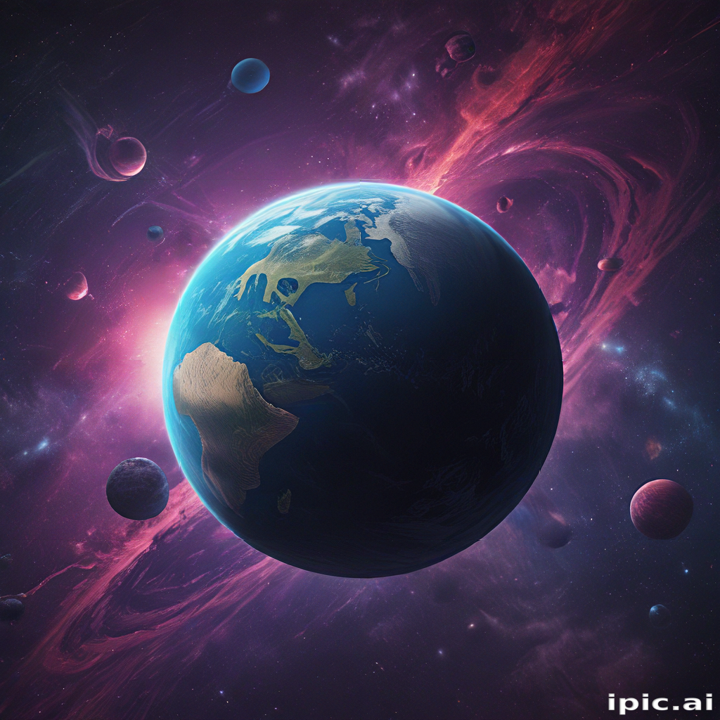 An Awe-Inspiring View of Earth Surrounded by Colorful Celestial Bodies ...