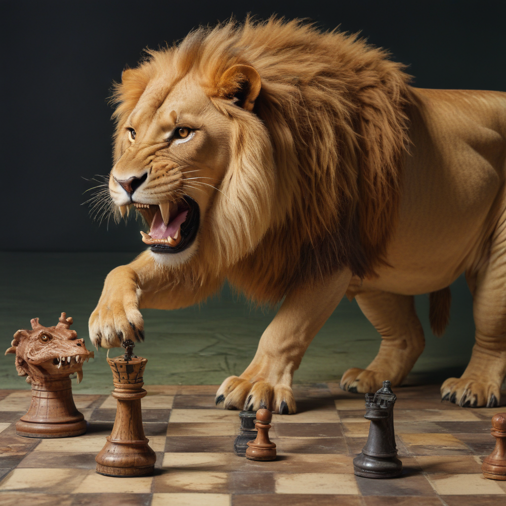 lion pay with crocodile chess