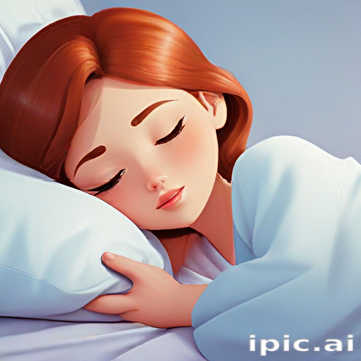 Peaceful Animated Character Enjoying a Restful Sleep on Cozy Pillow