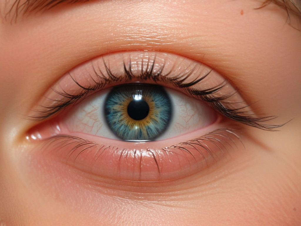 Close-Up of a Beautiful Human Eye with Striking Blue and Hazel Colors