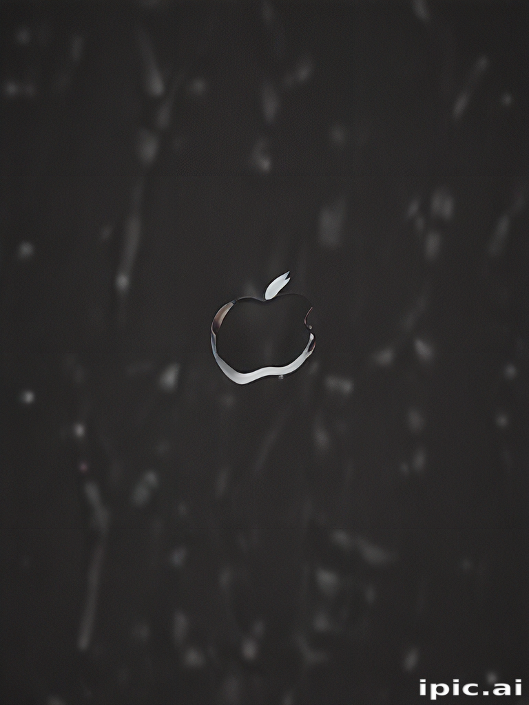 Minimalist Apple Logo Against a Sleek Black Background Design Aesthetic