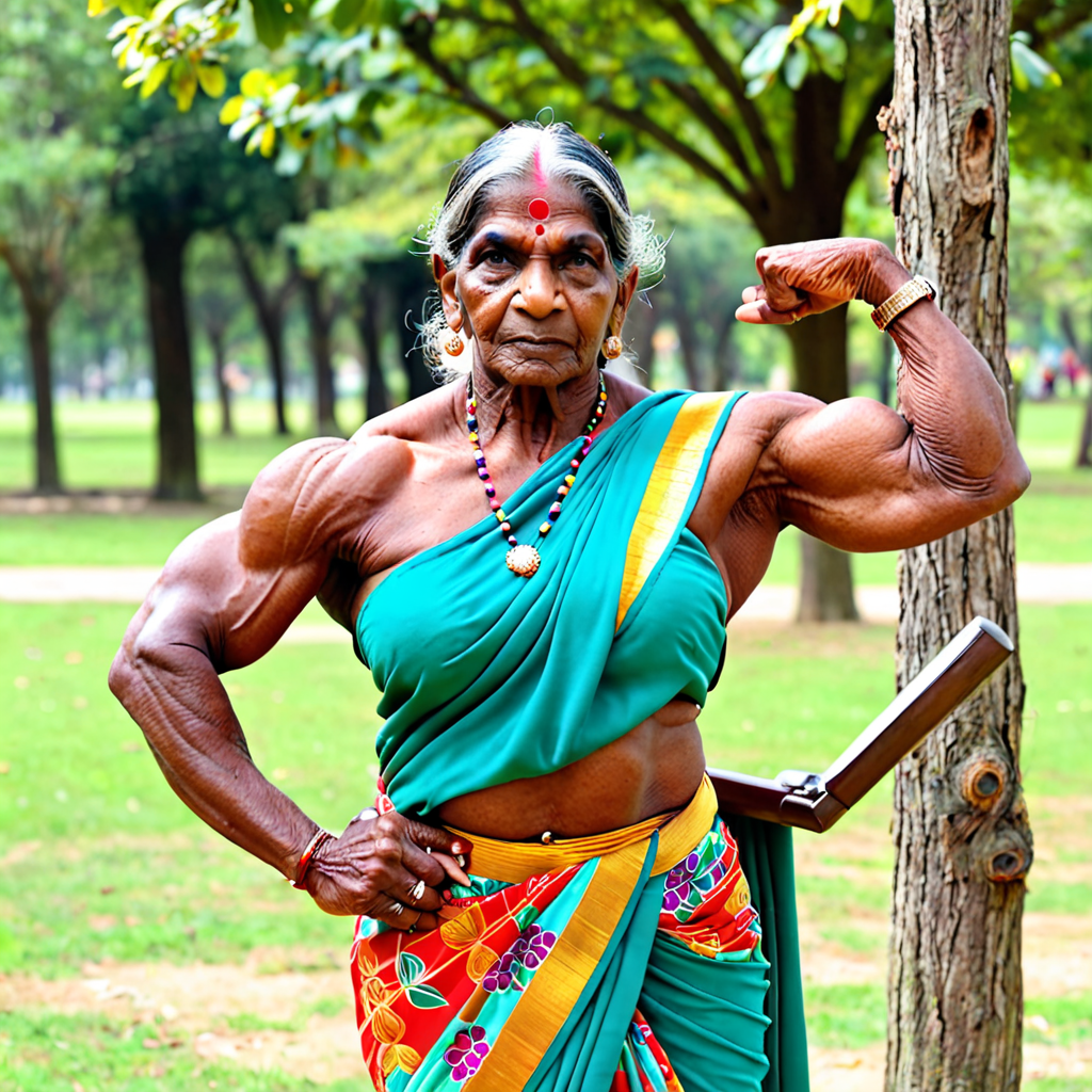 lean very big ripped veiny muscular mean face elderly black indian ...