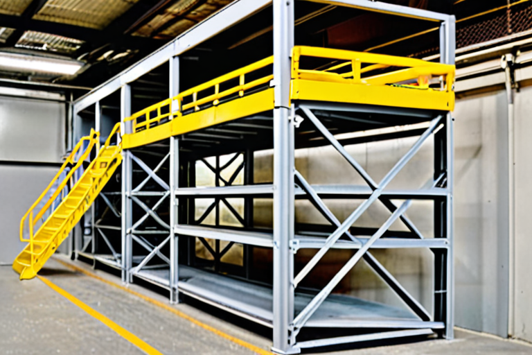mezzanine racks supported platform