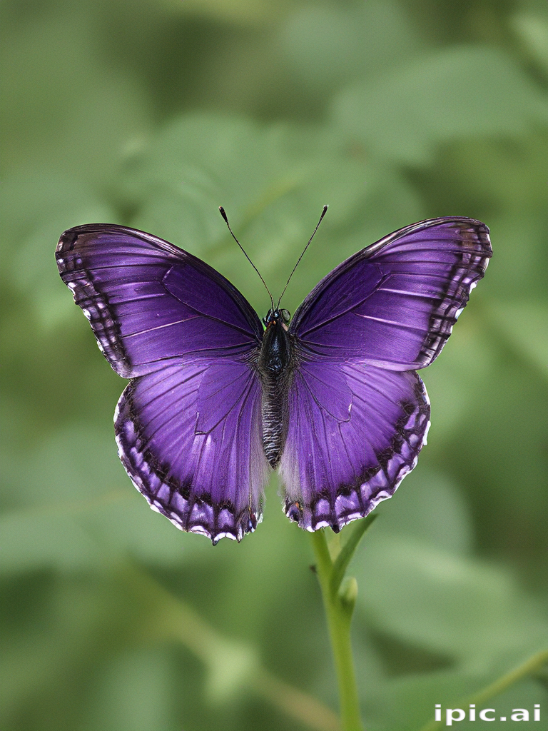 A Stunning Close-Up of a Vibrant Purple Butterfly in Nature