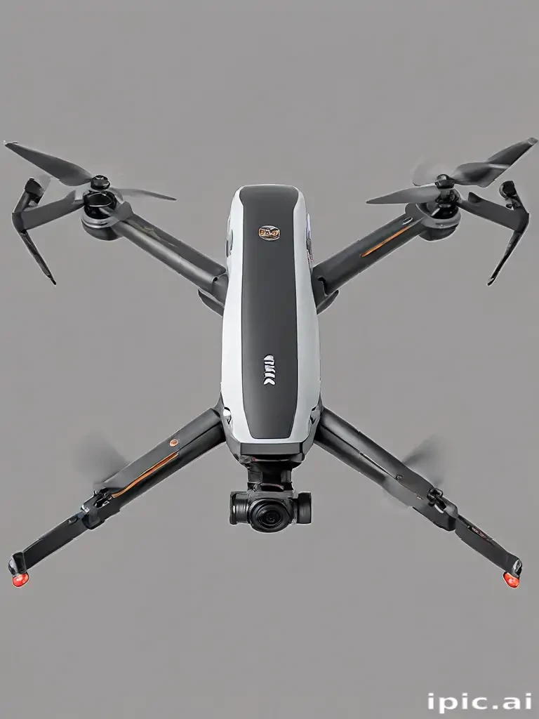 Advanced Aerial Technology: A Close-Up View of a Modern Drone