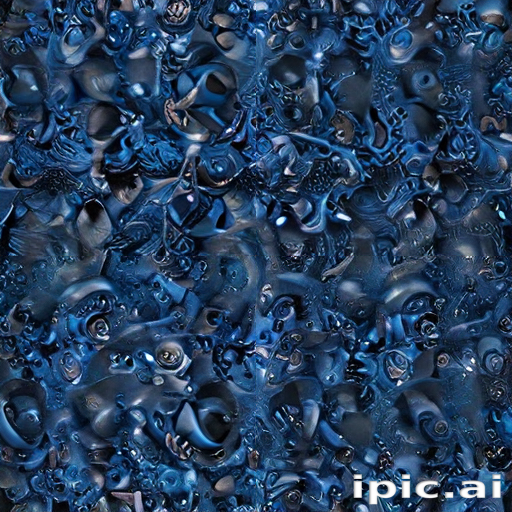 Intricate Patterns of Deep Blue Abstract Textures and Organic Shapes