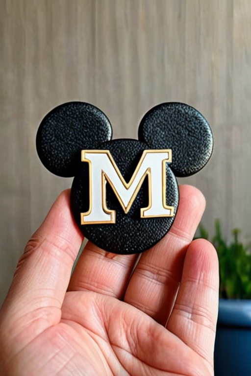 mikey mouse ears with letter DM together official LOGO name disney mouzart