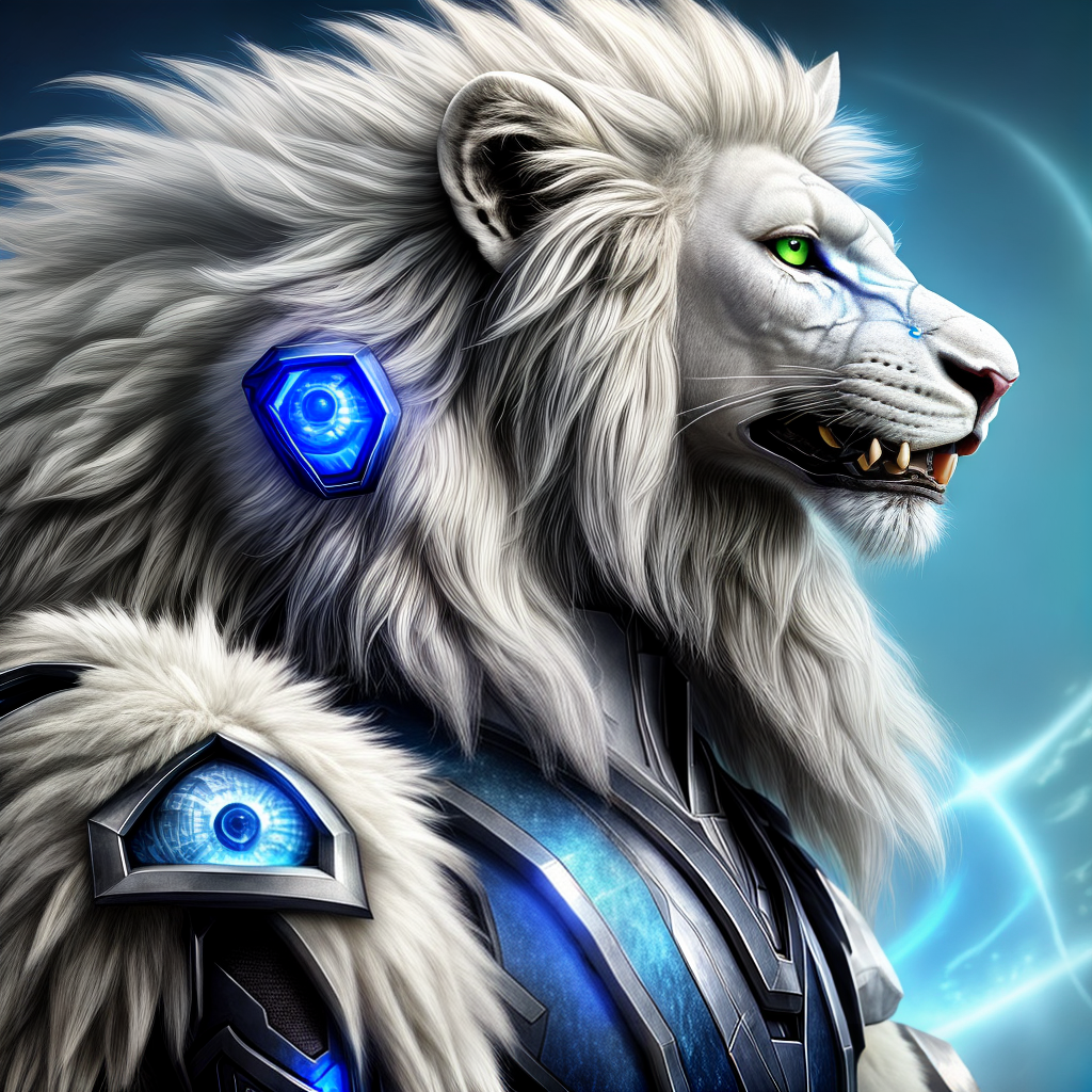 4k-a-close-up-of-a-male white-lion--trending-in-art-station--video-game ...