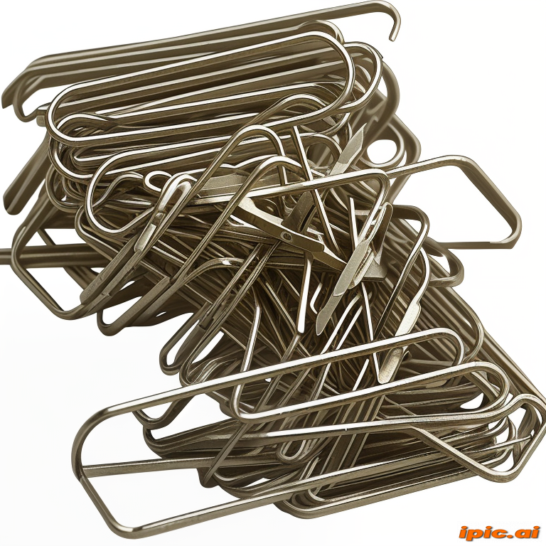 An Organized Pile of Metallic Paper Clips Ready for Everyday Use
