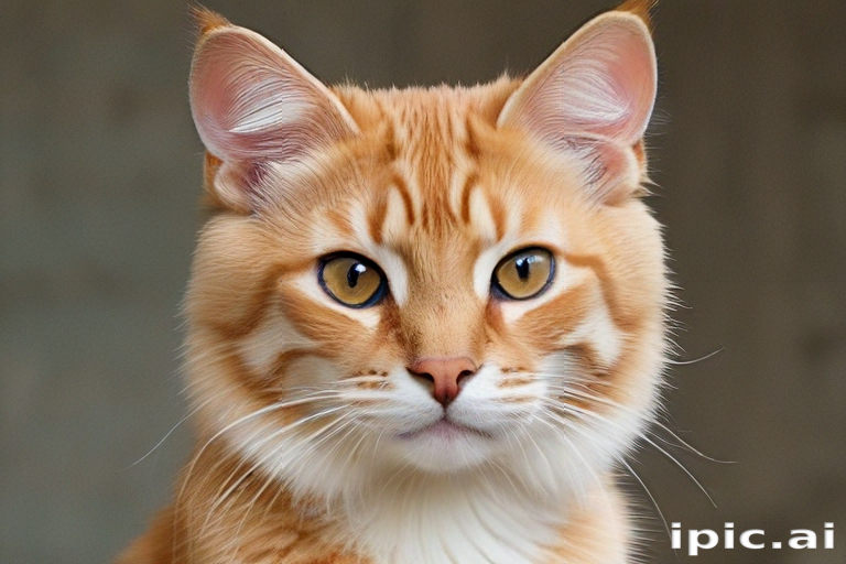 Charming Orange Tabby Cat with Striking Eyes and Fluffy Fur