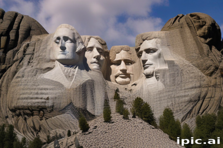 Iconic Mount Rushmore National Memorial Featuring Four U.S. Presidents ...