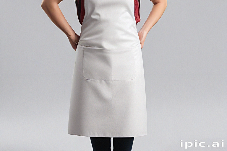 Stylish and Functional White Apron for Cooking and Food Preparation ...