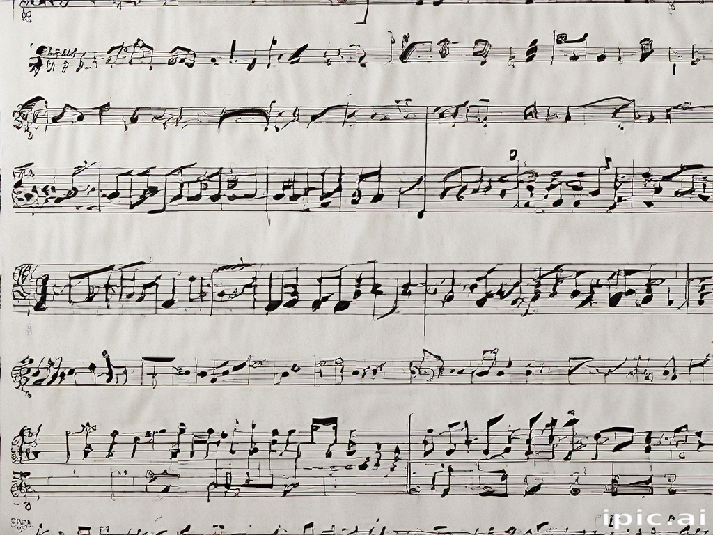 A Beautiful Composition of Musical Notation Displaying Harmonious ...