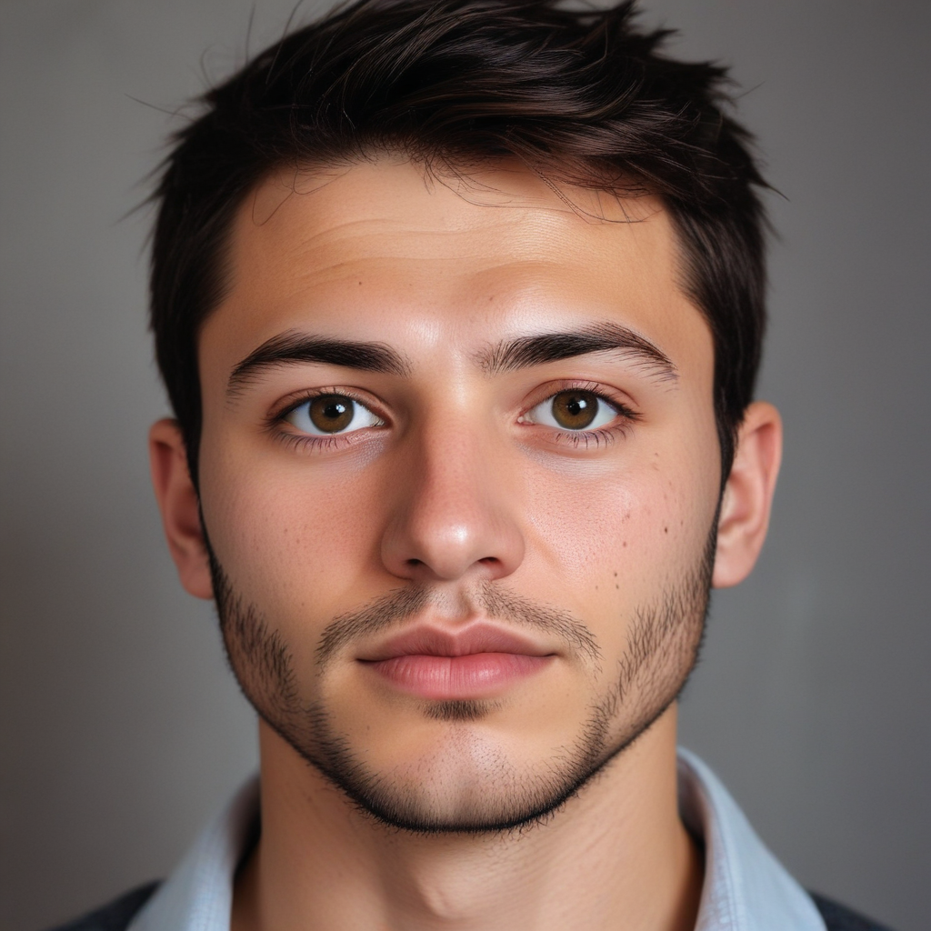 turkish caucasoid male with round face