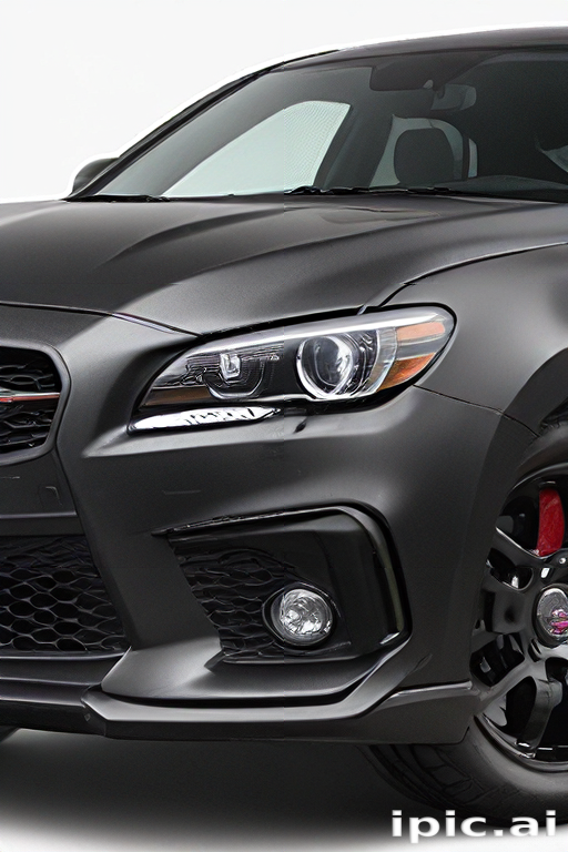 Stylish and Aggressive Front View of a Modern Sporty Car