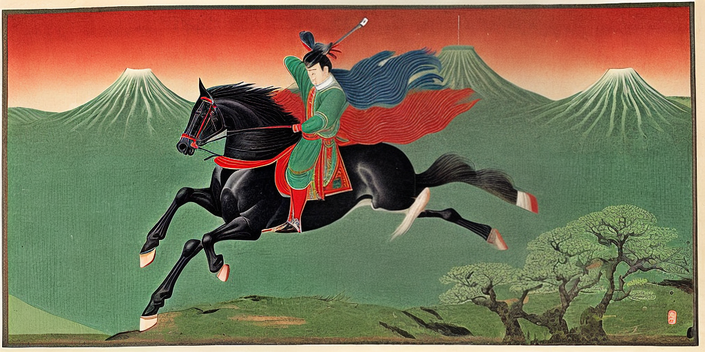 A Japanese noble of the medieval period