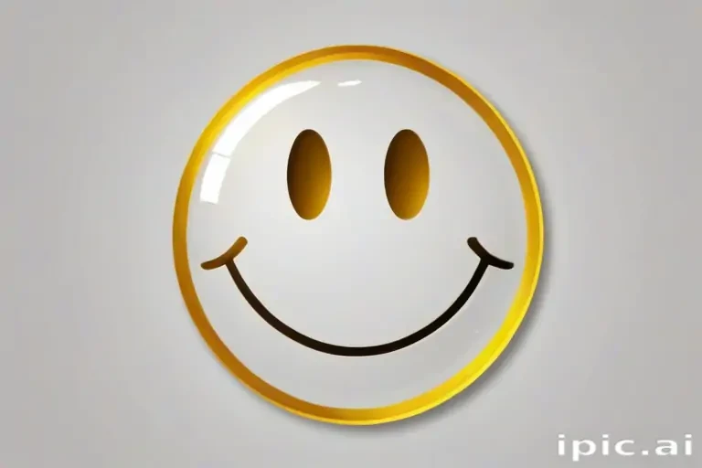 A Bright and Cheerful Smiley Face Icon with a Glossy Finish.