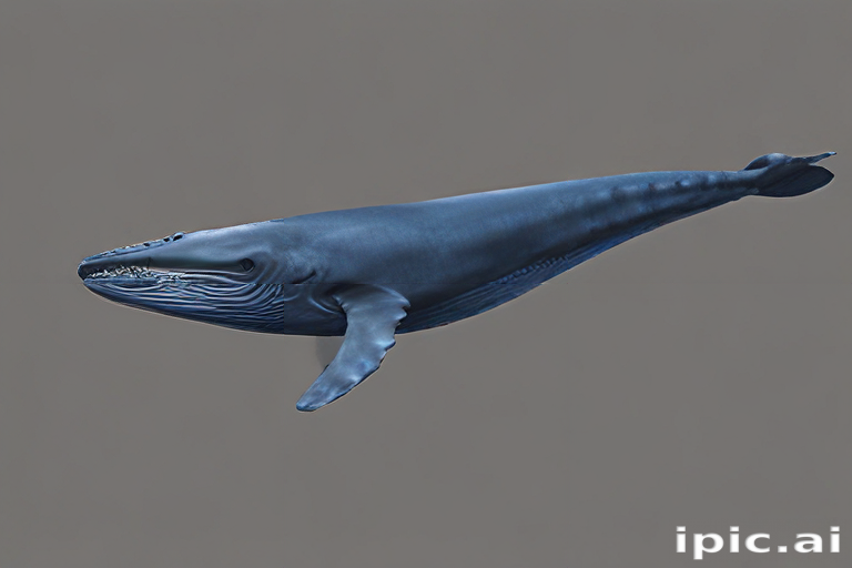 Majestic Blue Whale Gracefully Swimming Through the Ocean's Depths