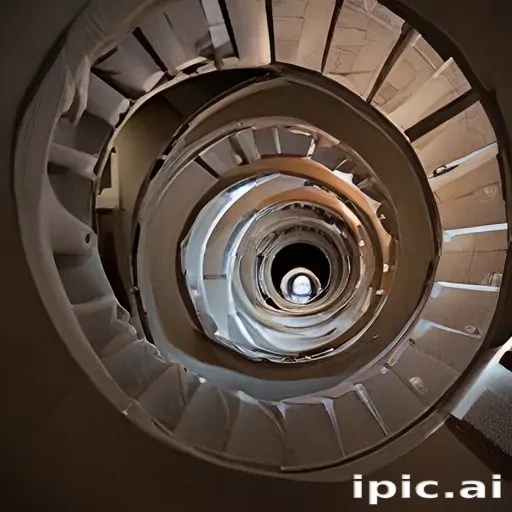 Captivating Spiral Staircase Leading to an Enigmatic Light Above
