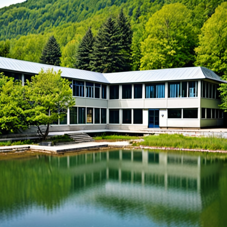 School in lake