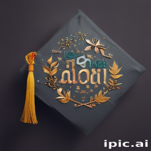Beautifully Designed Graduation Cap with Floral Motifs and ...