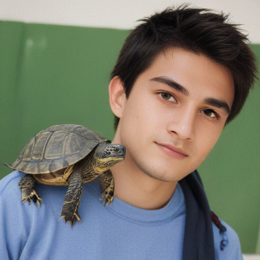 a human and a turtle mixed together