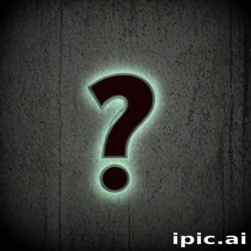 A Mysterious Question Mark Illuminated Against a Dark Wooden Background