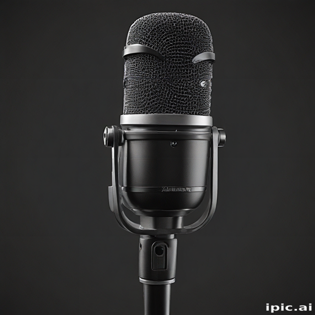 High-Quality Studio Microphone Captured Against a Dark Background for ...