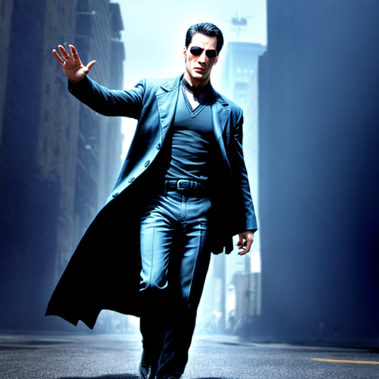 Neo in the matrix